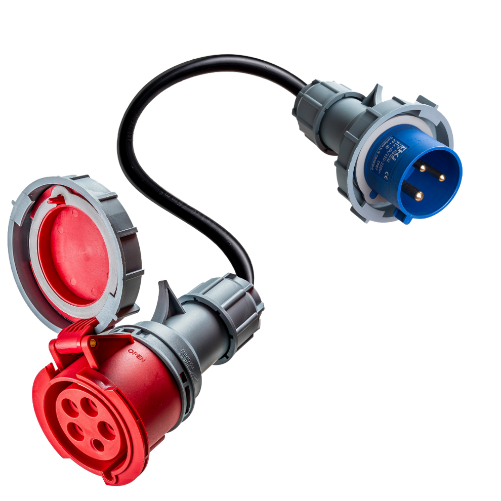 32A 5 pôles commando vers 32A 3 pôles commando adaptateur – VOLDT